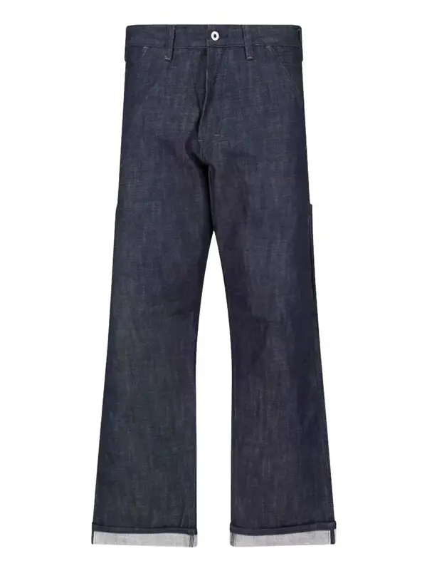 ROY ROGER'S Logo-patch Flared Jeans - Blue