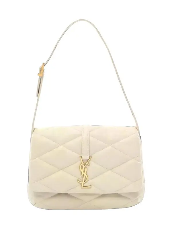 Saint Laurent 2010s Le 5 À 7 Quilted Shoulder Bag - White