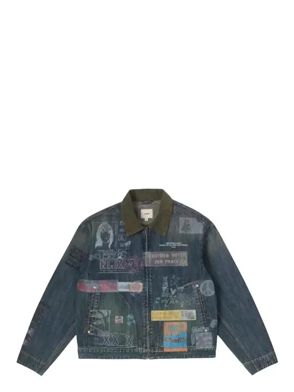 BLDG4 Graphic-print Denim Jacket - Blue