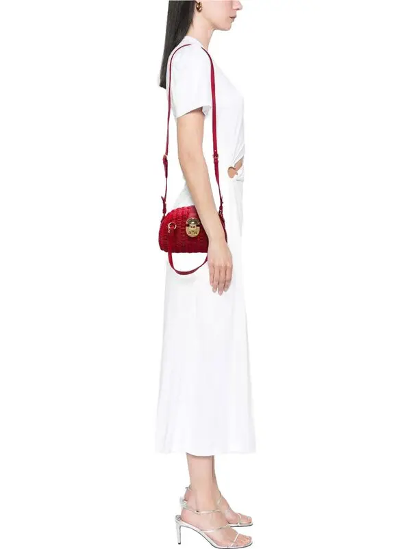 Miu Miu 2010-2026 Wicker Rattan Satchel - Red