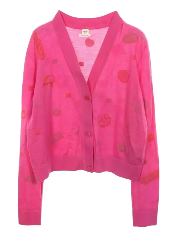 Hermès 2010s Candy Liblis Bandana Cardigan - Pink