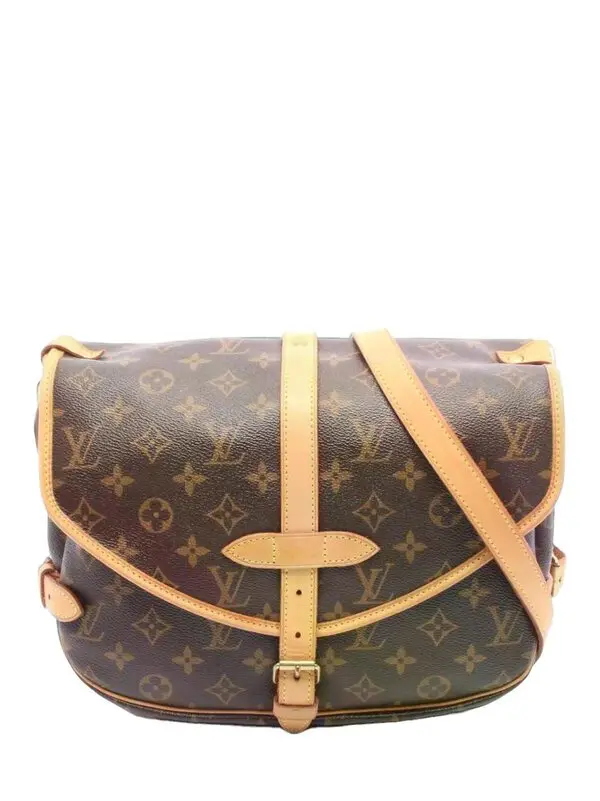LOUIS VUITTON 2006 30 Saumur Monogram Shoulder Bag - Brown