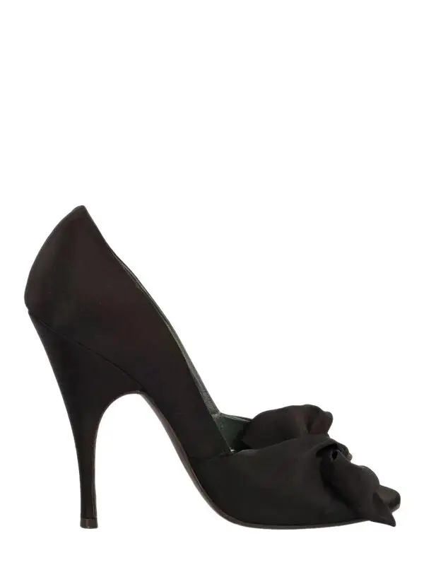 Marc Jacobs Bow-detail Open-toe Pumps - Black