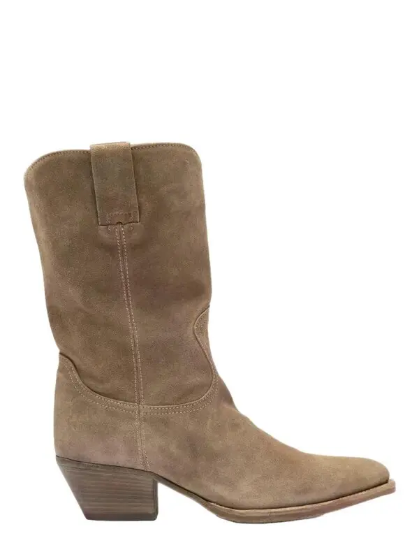 Officine Creative Wanda Pointed-toe Suede Boots - Neutrals