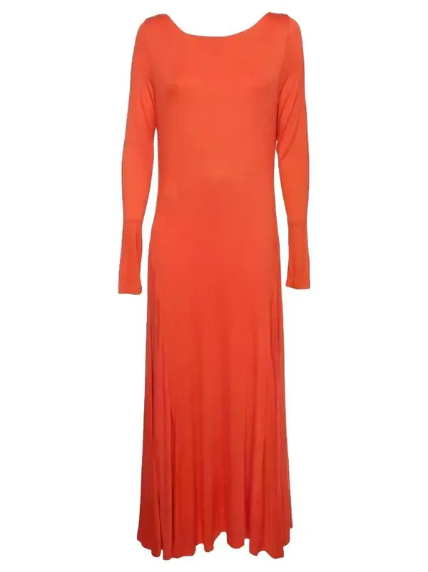 Ralph Lauren Long-sleeve Stretch-knit Maxi Dress - Orange