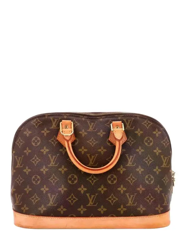 LOUIS VUITTON Alma Handbag Monogram Canvas Mm Satchel - Brown