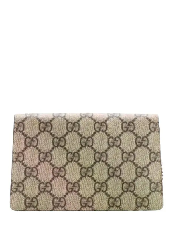 Gucci Dionysus Bag Gg Coated Canvas Super Mini Crossbody Bag - Brown