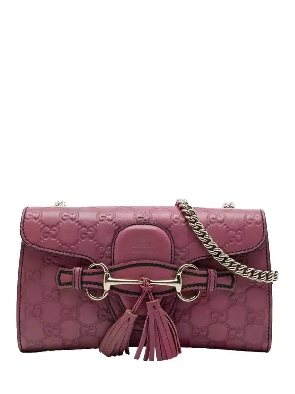 Gucci 2016-2026 Small Guccissima Emily Crossbody Bag - Pink