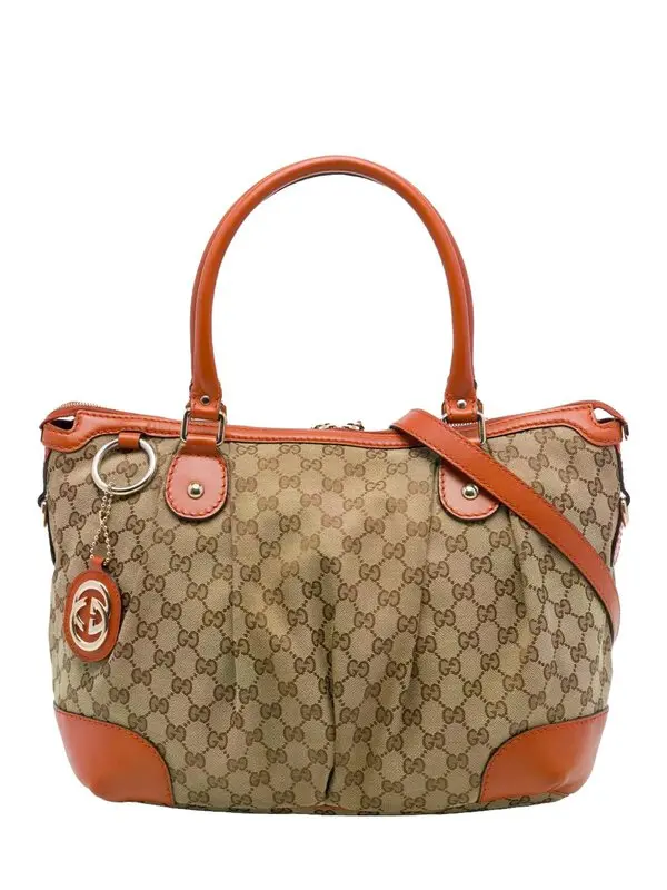 Gucci 2016-2026 Gg Canvas Sukey Satchel - Orange