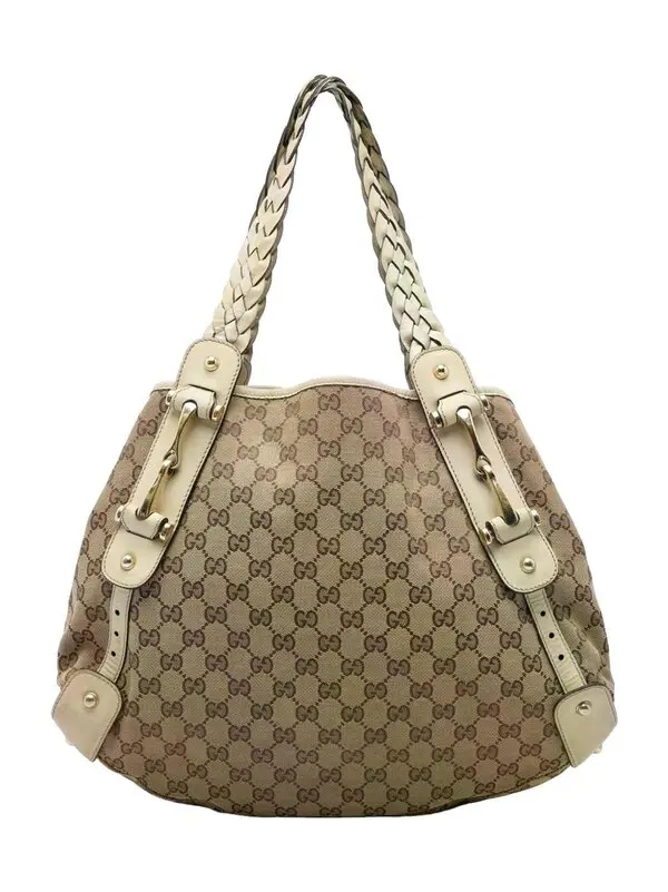 Gucci 2016-2026 Gg Canvas Horsebit Pelham Shoulder Bag - Neutrals