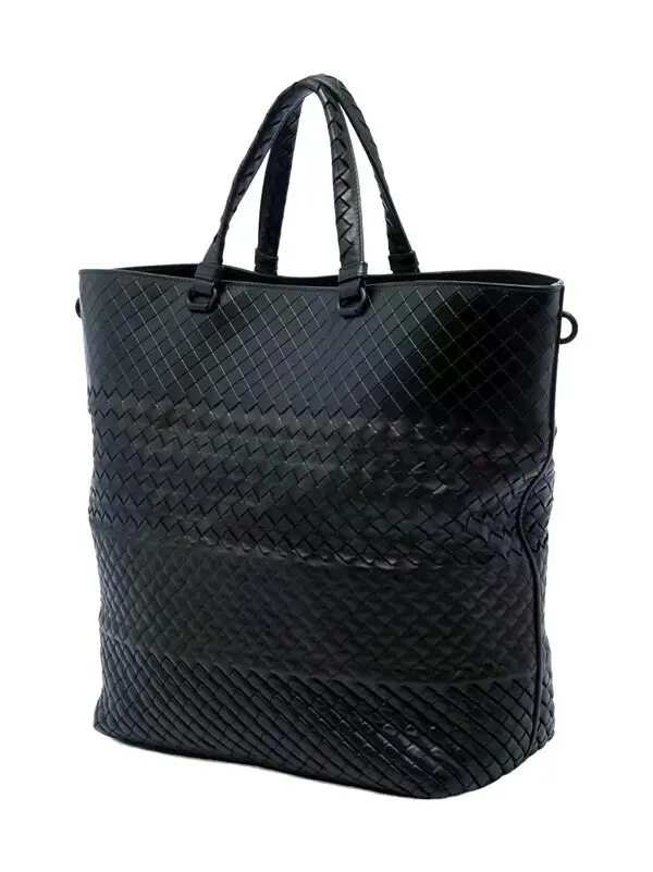 Bottega Veneta 2012-2026 Nappa Intrecciato Imperatore Convertible Tote Satchel - Black