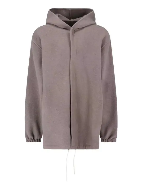 Rick Owens Cashmere Hooded Jacket - Neutrals