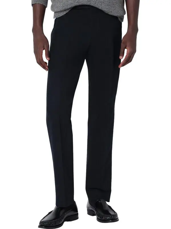 PT TORINO Slim Fit Corduroy Trousers With Off-center Fastening - Blue