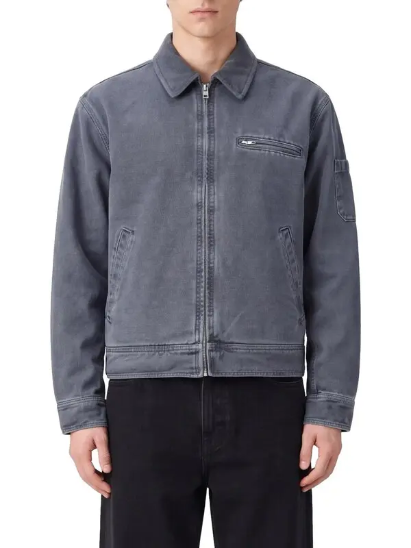 A.p.c. Cotton Zip-up Overshirt - Grey
