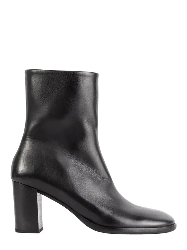 Marsèll Norma Smooth Leather Ankle Boots With Round Toe And Stiletto Heel - Black