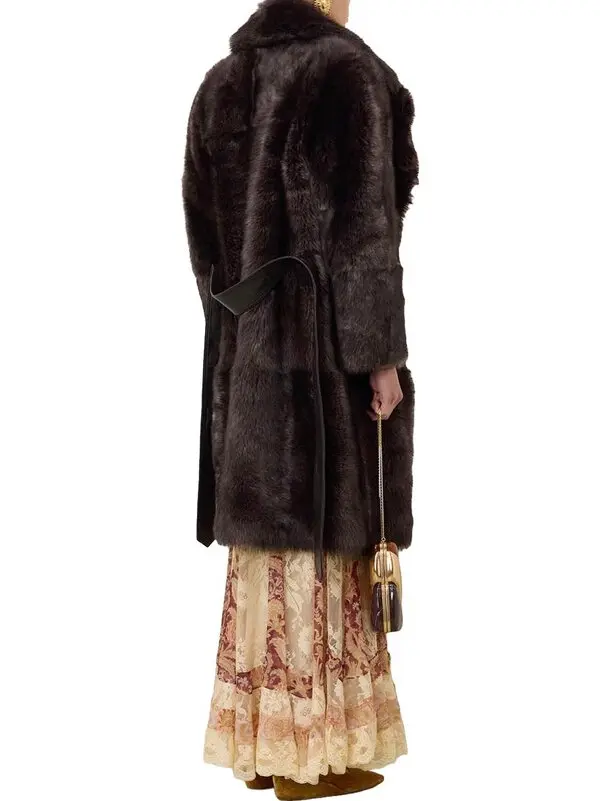 Zimmermann Valiant Shearling Coat - Graphite