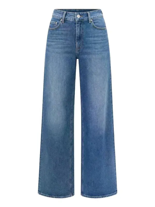Paige High-waisted Wide-leg Jeans - Blue