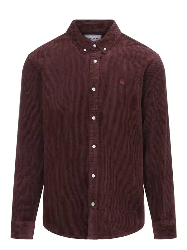 Carhartt Work In Progress Corduroy Overshirt Madison Long-sleeve - Red