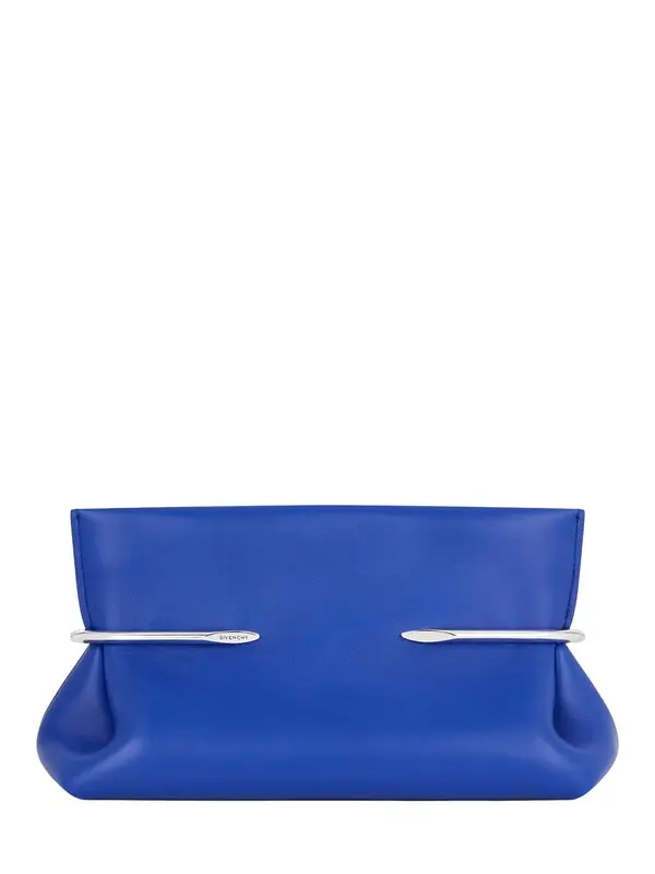 Givenchy Small Leather Soft Pinch Clutch - Blue