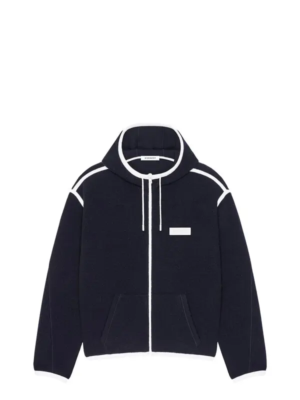 Givenchy Wool Zip-up Hoodie - Navy