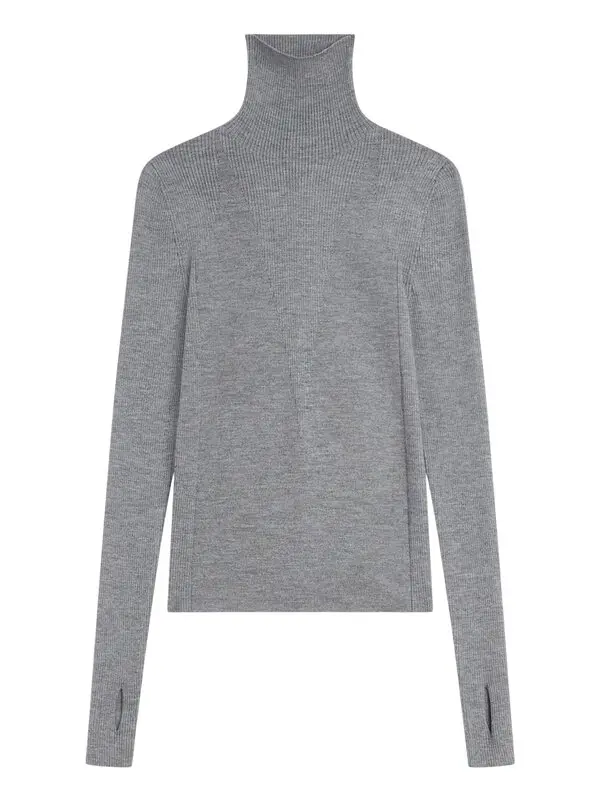 Givenchy Wool-silk Rollneck Sweater - Grey