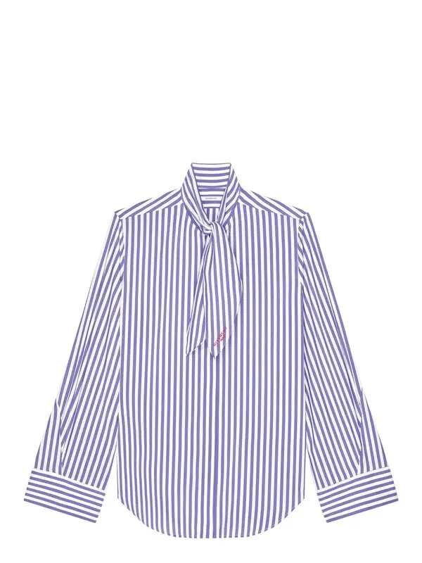 Givenchy Silk Tie-neck Shirt - Blue