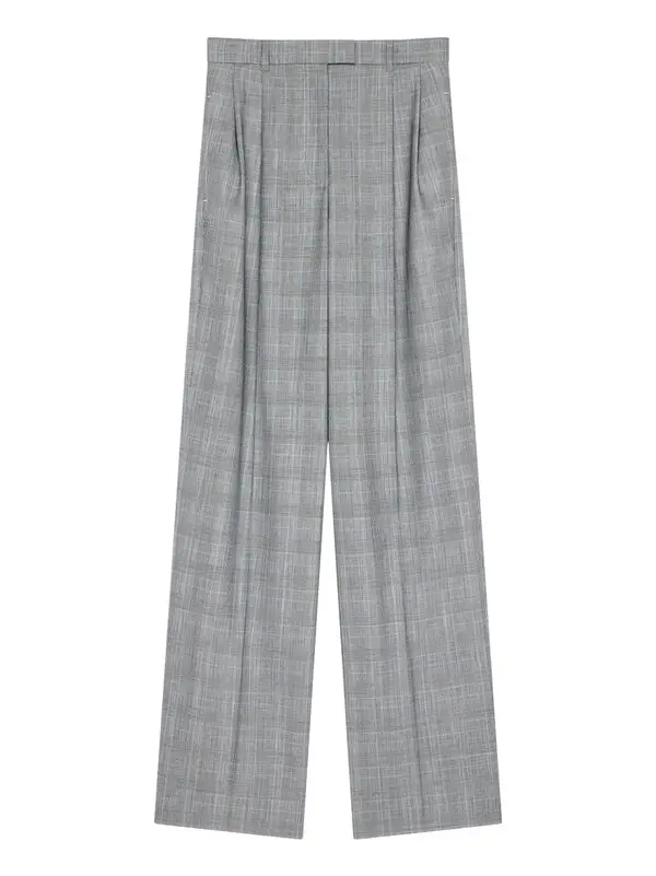 Givenchy Wool Wide-leg Tailored Trousers - Grey