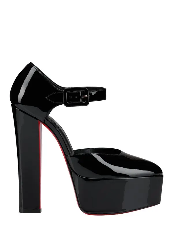 CHRISTIAN LOUBOUTIN Jenna Buckle 150 Patent Pumps - Black