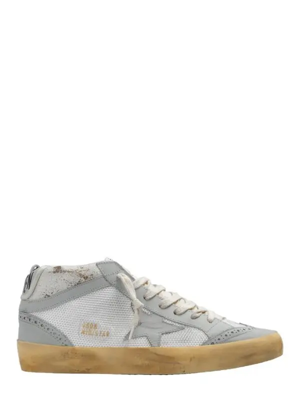 GOLDEN GOOSE Mid Star Double Quarter Sneakers - Gray