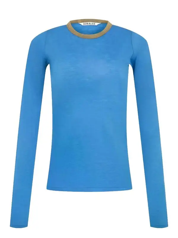 Auralee Long-sleeve Ringer T-shirt - Blue