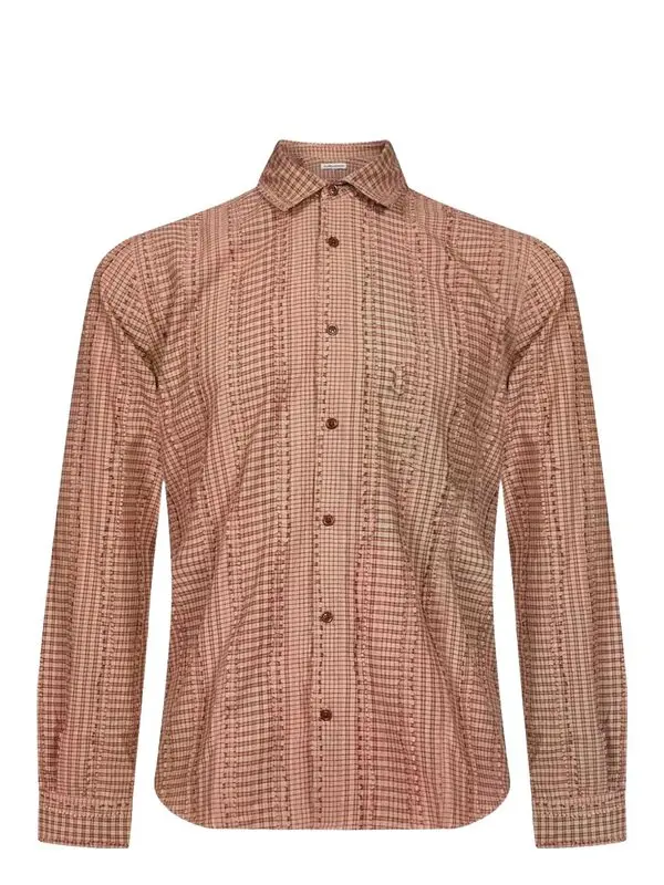 You Must Create Check-pattern Seersucker Shirt - Brown