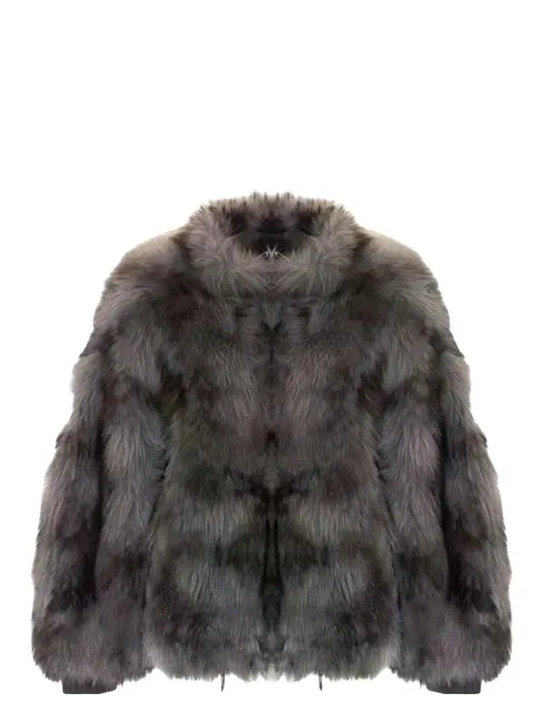 SWORD 6644 Oversized Faux-fur Coat - Grey