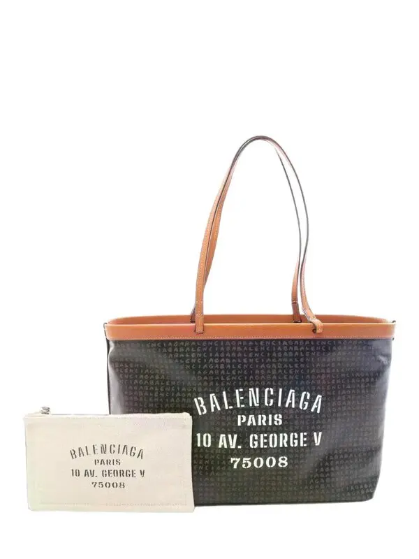 Balenciaga Medium Select Logo-print Tote Bag - Brown