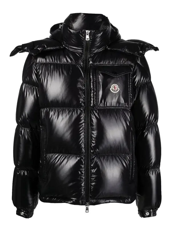 Moncler Montbeliard Hooded Short Down Jacket - Black