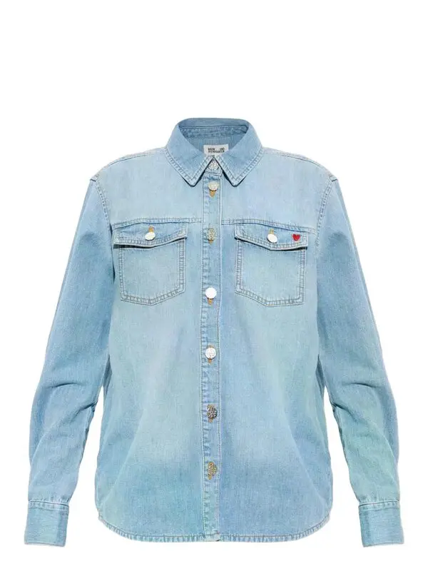 Baum Und Pferdgarten Melobu Heart-motif Denim Shirt - Blue