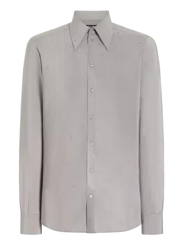 Dolce & Gabbana Gold Silk Shirt - Grey
