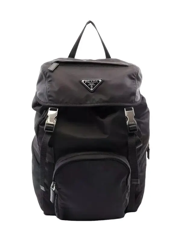 Prada 2010s Re-nylon Saffiano Backpack - Black