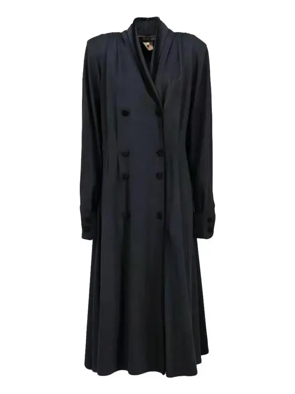 Fendi Double-breasted Shawl-lapel Coat - Black