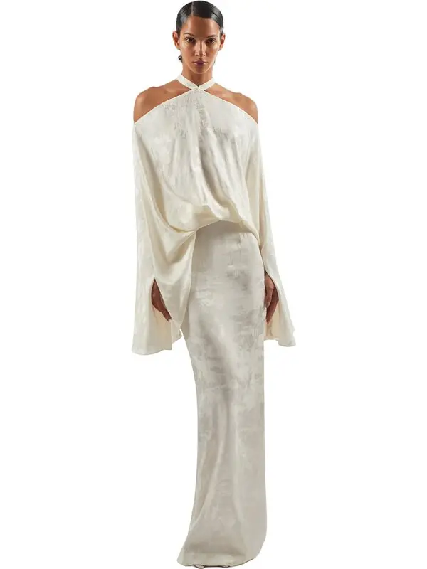 TALLER MARMO Cyclades Toile Dress - Latte