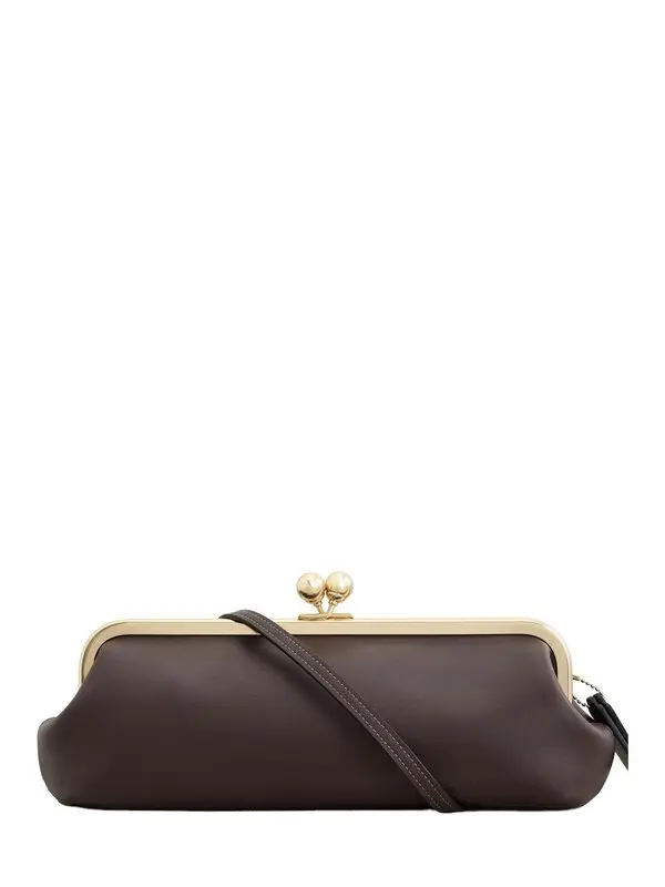 COACH Glovetanned Leather 30 Kisslock Frame Bag - Maple