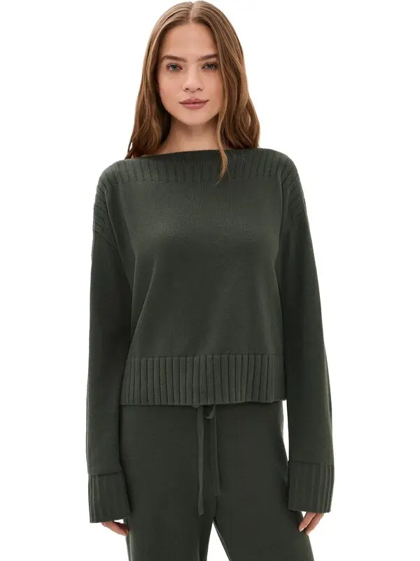 Splendid Haven Boatneck Sweater - Pine