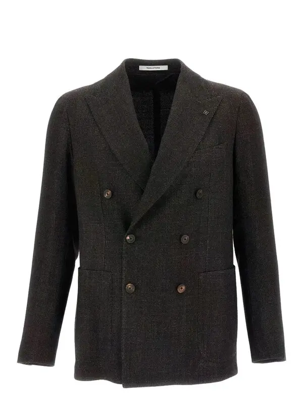 Tagliatore Double-breasted Peak-lapel Jacket - Brown