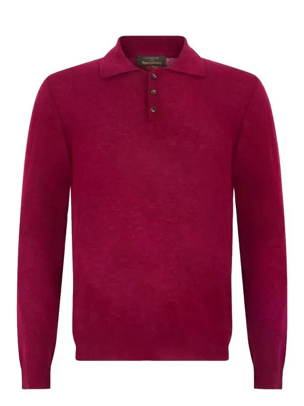 SLOWEAR Fine-knit Polo Shirt - Red