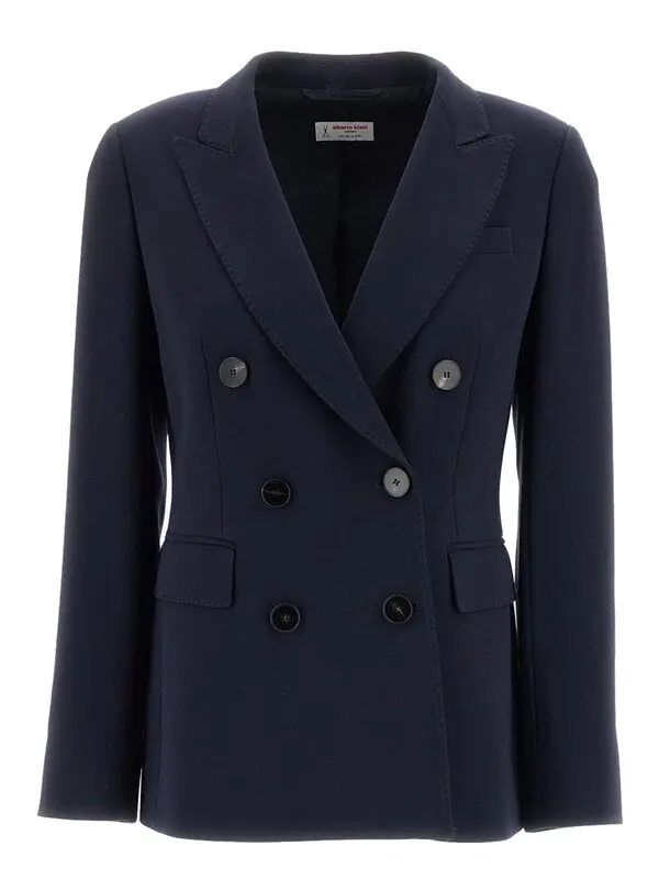 Alberto Biani Blazer Doppiopetto Cady - Blu