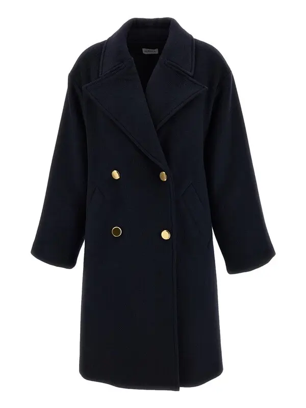 PAROSH Cappotto Lungo In Lana - Blu