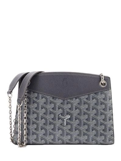Goyard Structured Rouette Chain Shoulder Bag Coated Canvas Mini - Grey