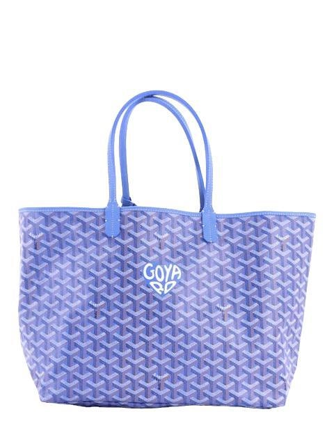 Goyard Saint Louis Reversible Tote Coated Canvas And Printed Canvas Pm - Blue