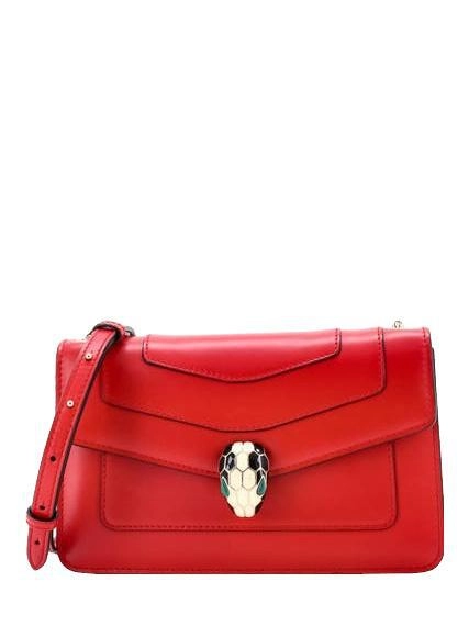 BVLGARI Serpenti Crossbody Bag Leather Small - Red