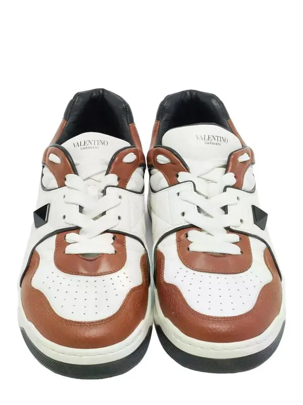 Valentino Garavani One Stud Leather Sneakers - White