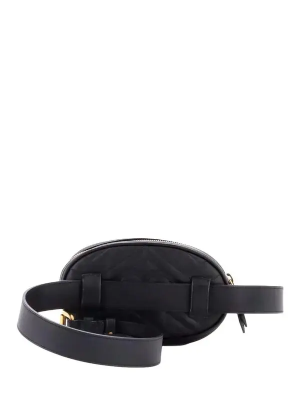 Gucci Gg Marmont Matelasse Leather Belt Bag - Black